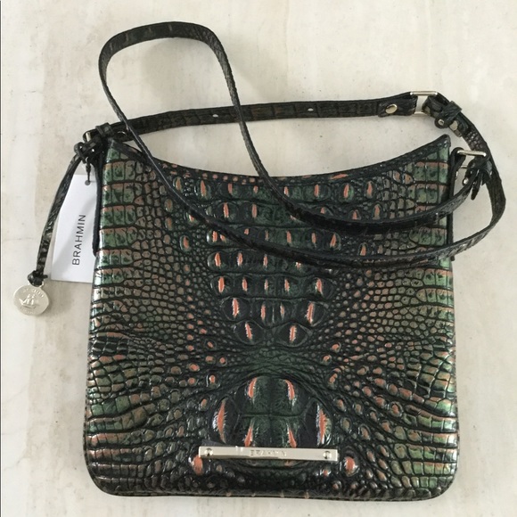 Brahmin | Bags | Brahmin Croc Embossed Leather Crossbody Bag | Poshmark